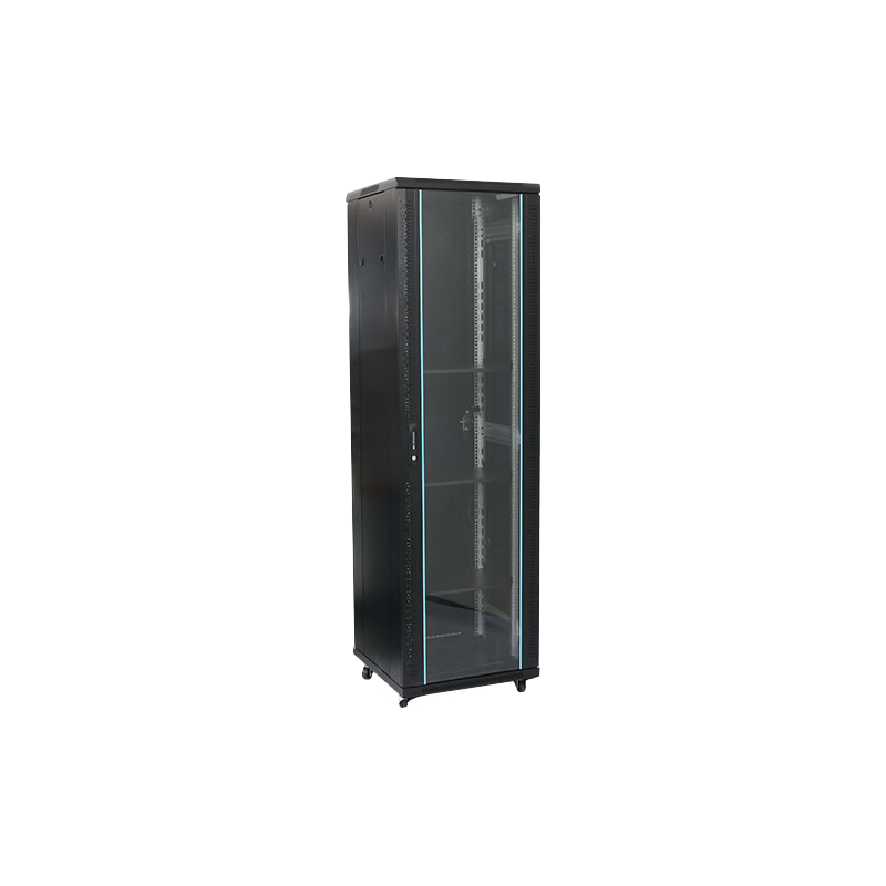 Baie serveur 19" 42U 600x1000 Vitré avec bordure en arc perforé type ...